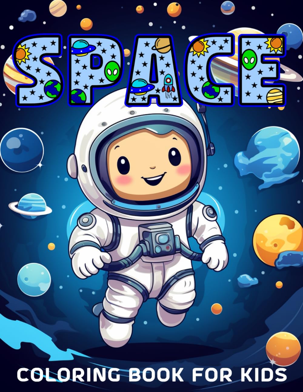 Buy Space Coloring Book for Kids: Fun & Easy Designs with Planets ...