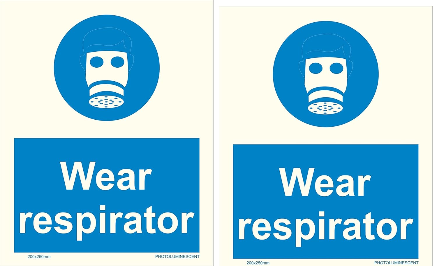 K T I® Auto Glow Signage for WEAR RESPIRATOR Sign Board, PVC Sheet With ...