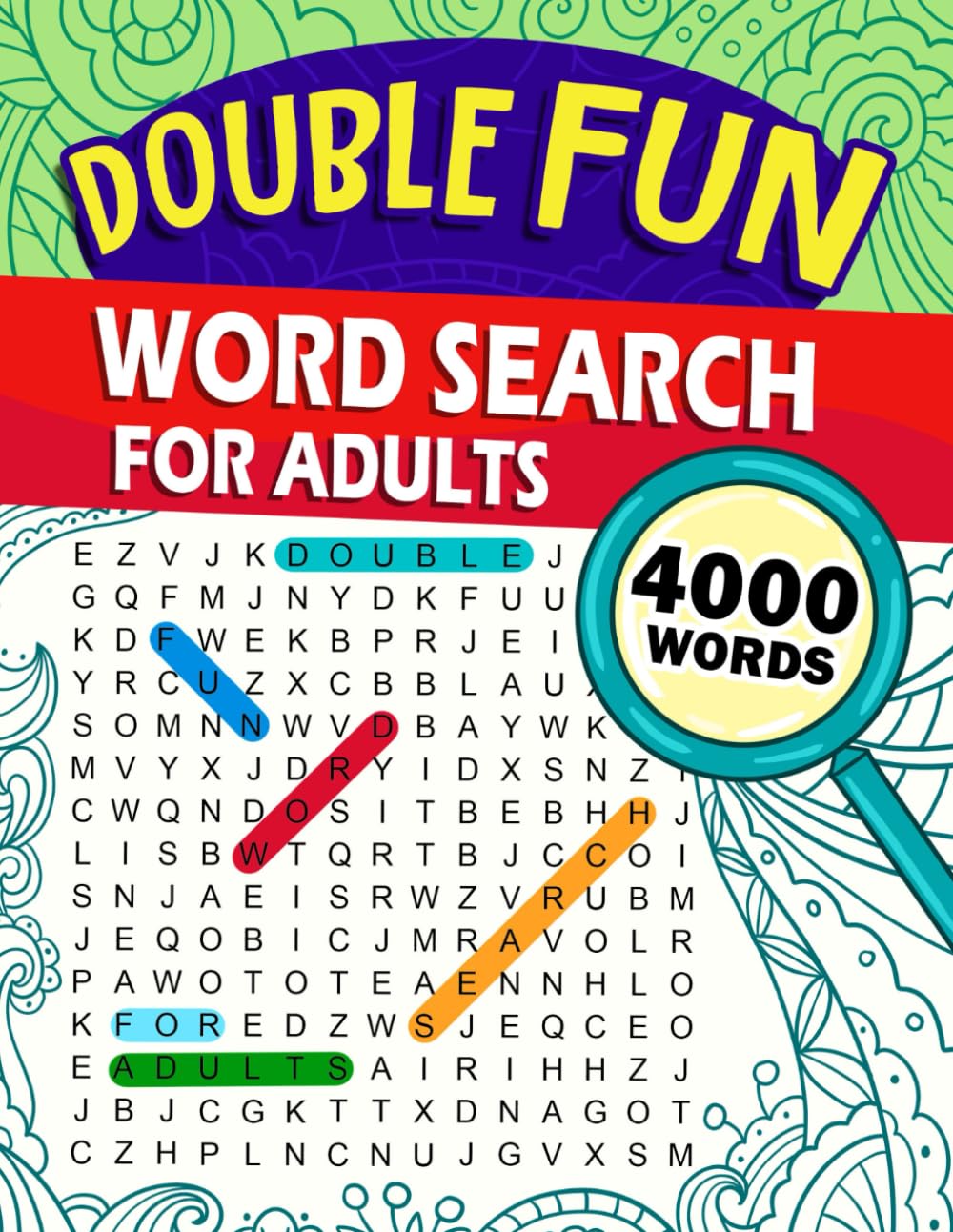 Double Fun: Big Exciting Word Search Puzzles for Adults with 4000 Words ...