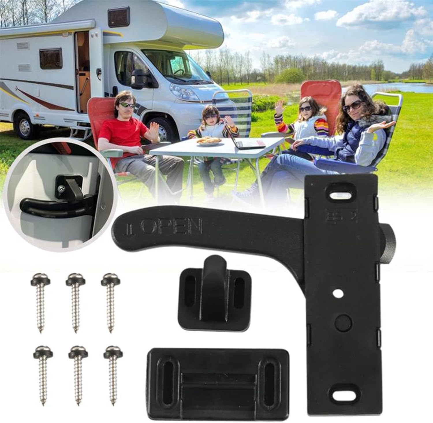 Amazon.com: Cafliyun RV Screen Door Latch Camper Caravan Door Latch ...