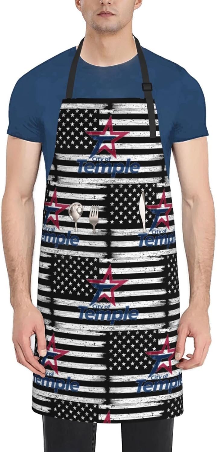 Amazon.com: DFNNFM US And Seal Of Temple, Texas Apron For Men Women ...