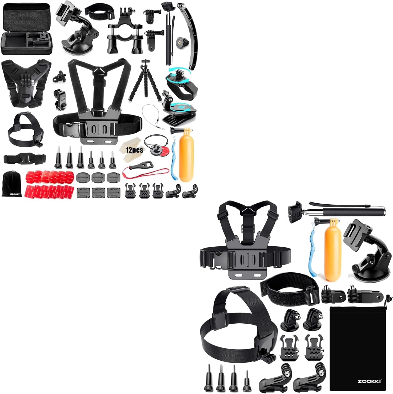 Amazon.com : ZOOKKI gopro accessories kit for GoPro Hero 12 11 10 9 8 7 ...
