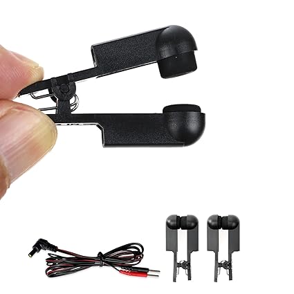 TENS Ear Clip for Vagus Nerve Stimulation, Black Dual-sided Soft ...