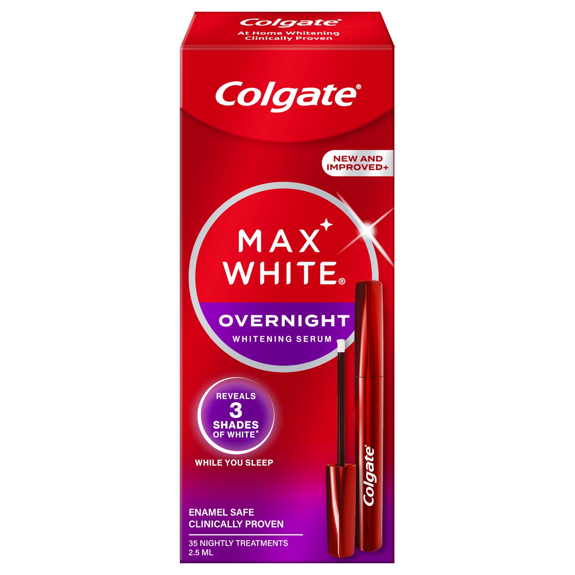 Colgate Max White Overnight Whitening-Serum 2.5ml : Amazon.de: Drogerie ...