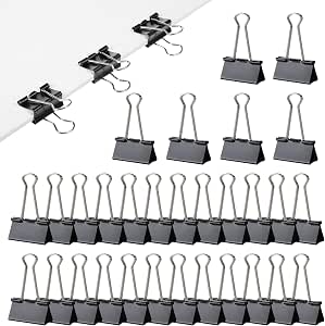 30 Pcs Large Bulldog Clips, 51 mm Foldback Binder Clips, Paper Clip ...