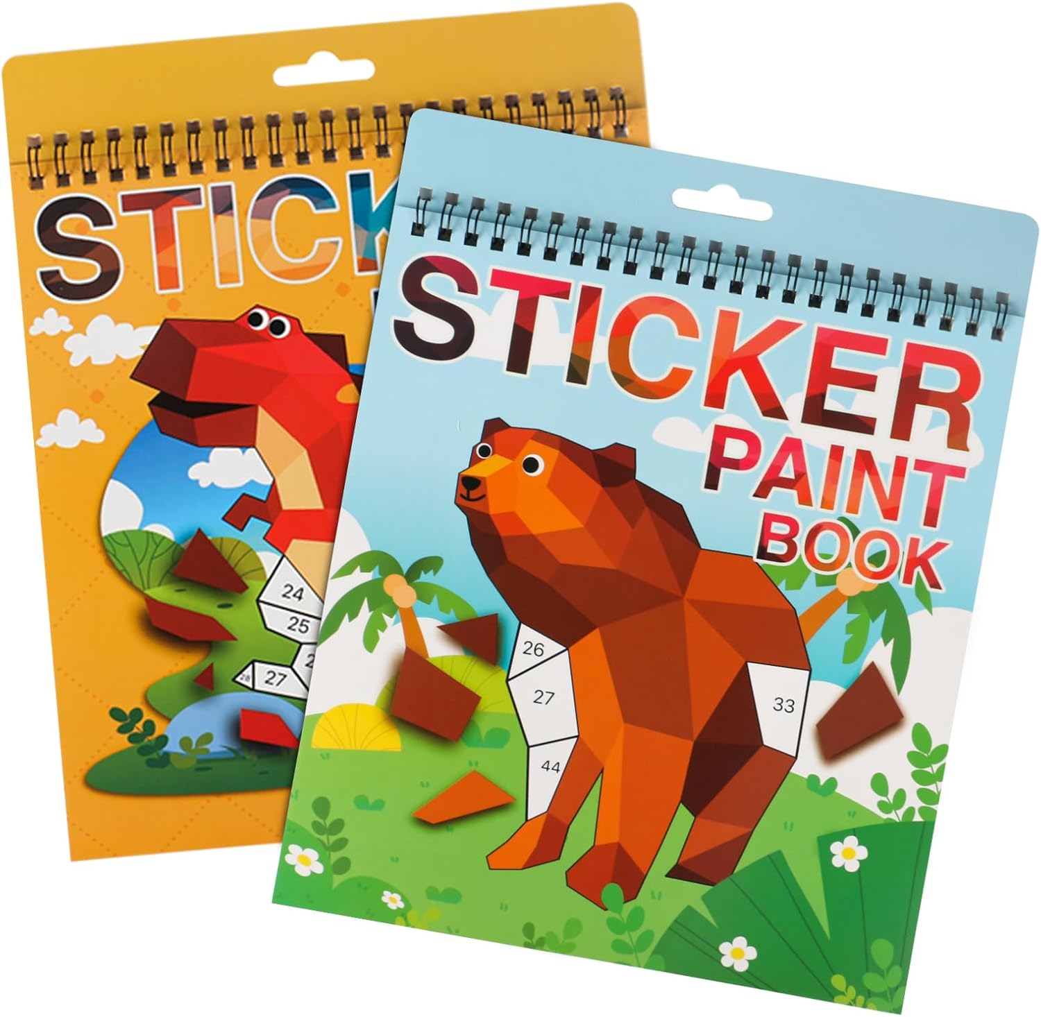Amazon.com: 2 Pack Crafts for Kids Ages 4-8 Sticker Paint Books ...
