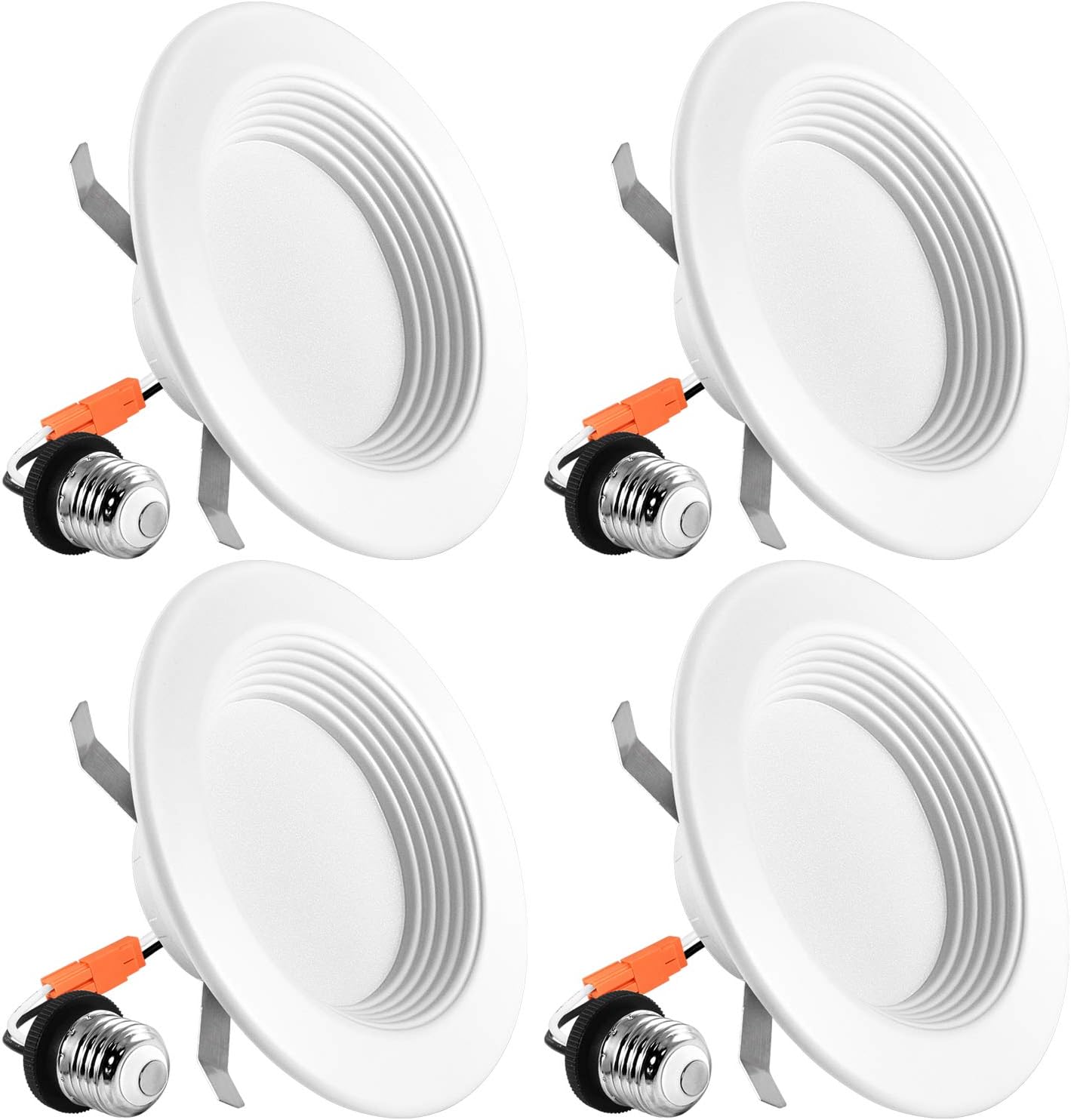 LUXRITE 4 Inch Dimmable LED Recessed Lights, 10W, 4000K Cool White, 750 ...