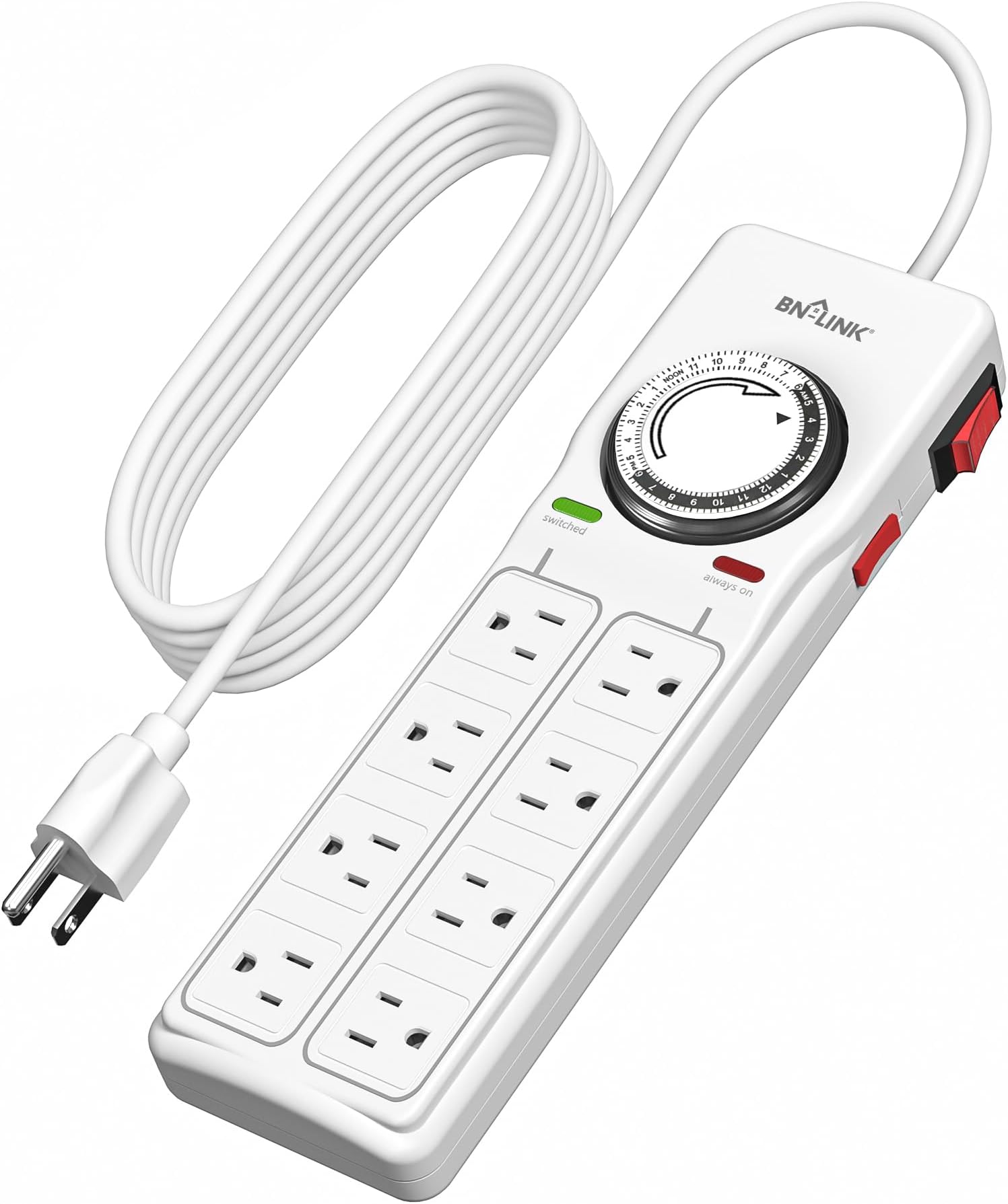 Amazon.com: BN-LINK 8 Outlet Surge Protector with Mechanical Timer (4 ...