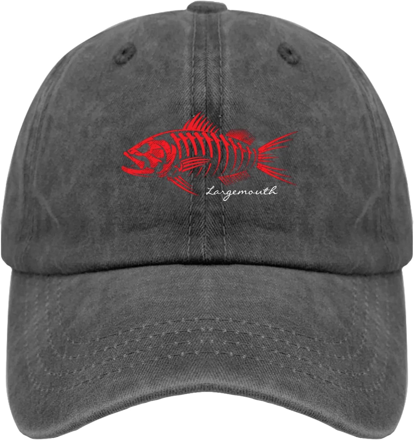 Fish Hat Caps Skeleton of Largemouth bass Fish Baseball Cap for Men ...