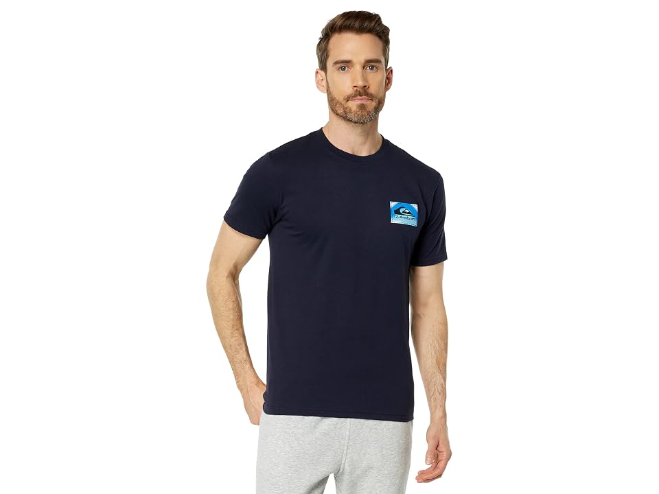 Quiksilver Color Flow Short Sleeve Tee (Navy Blazer) Men's Clothing ...