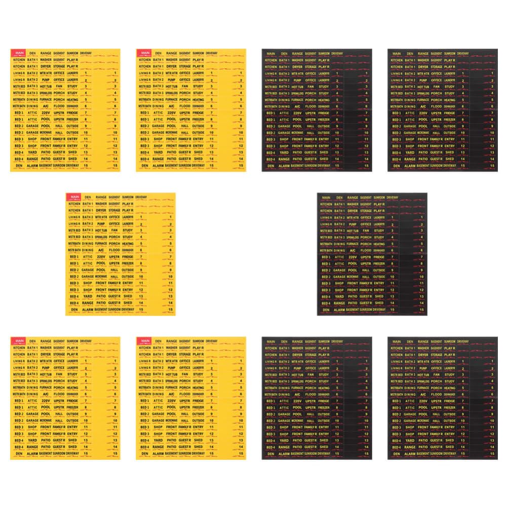 Amazon.com : TOPPERFUN 10 Sheets Versatile Breaker Panel Label for ...