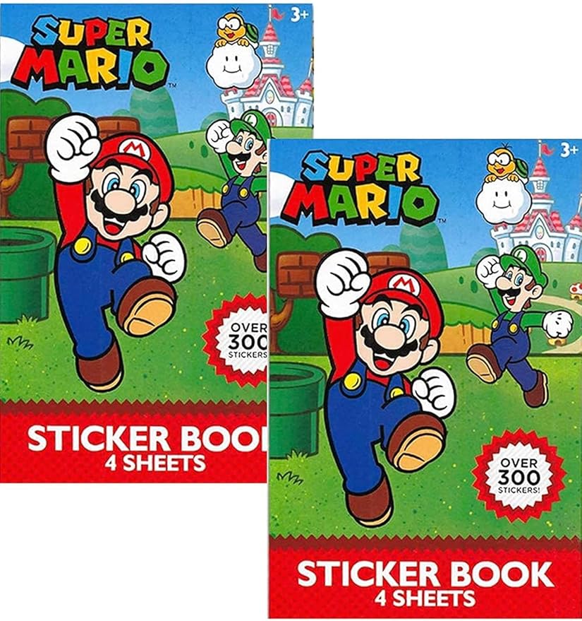 Amazon.com: UPD Super Mario 4 Sheet Sticker Pad, 300 Plus Stickers (1 ...