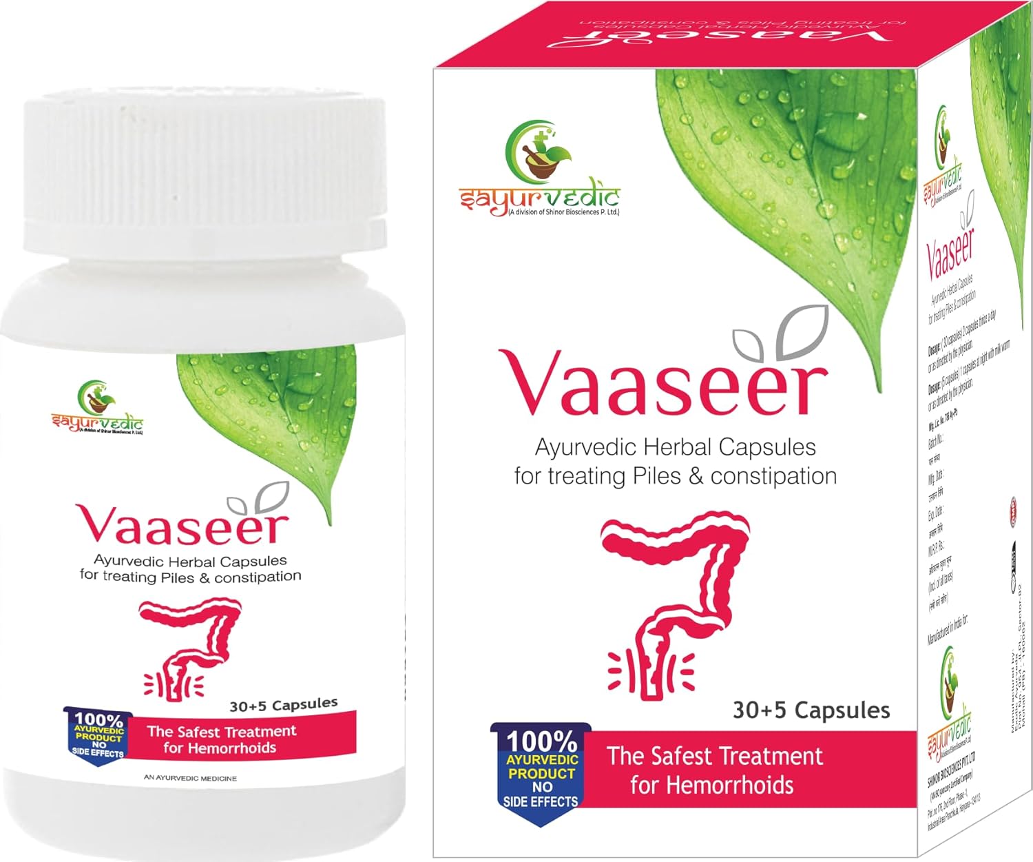 Buy Sayurvedic Vaaseer 30+5 Capsules - Ayurvedic Capsules for Treating ...
