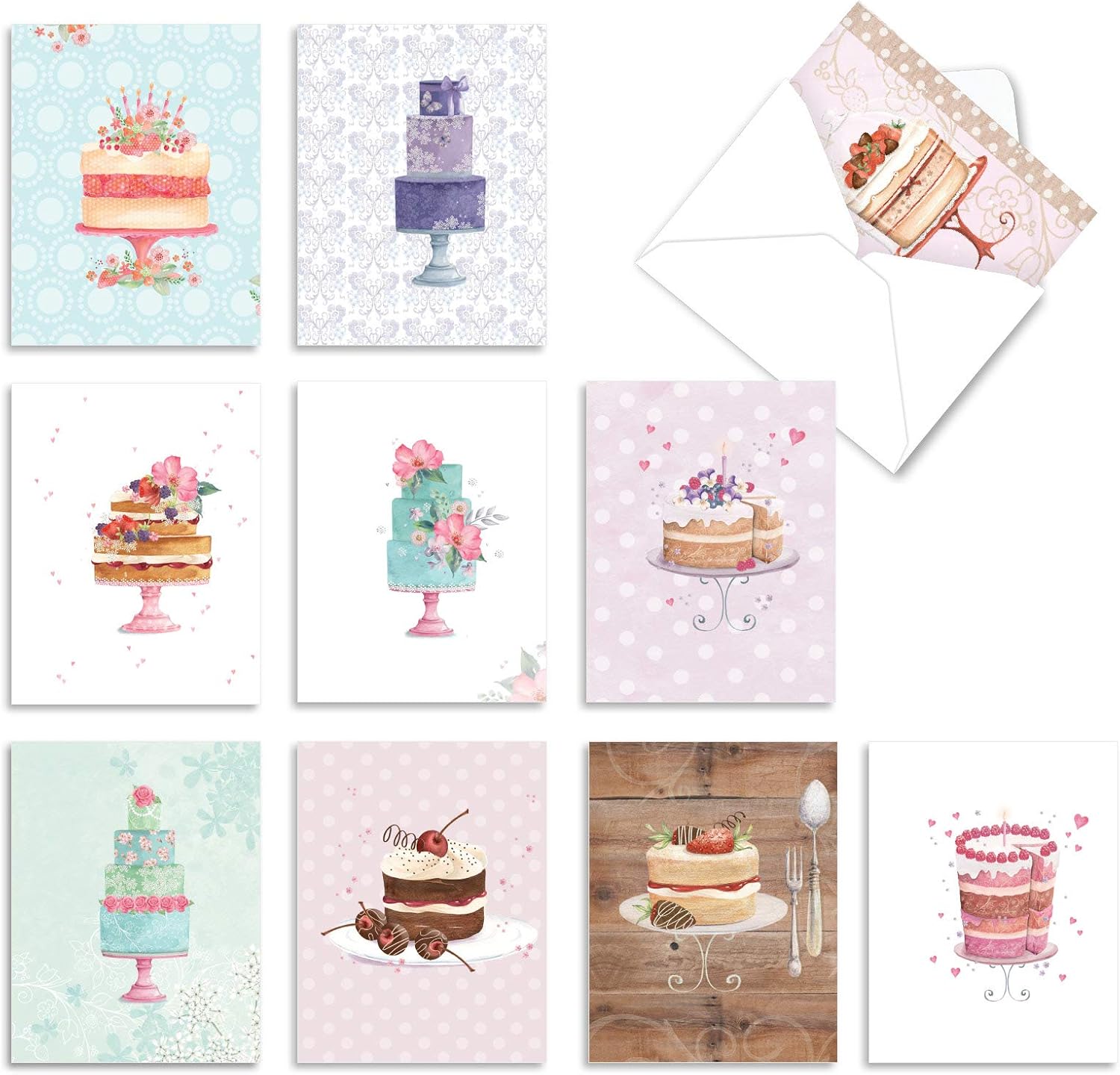 Amazon.com: The Best Card Company - 10 Blank Food Note Cards Bulk (4 x ...