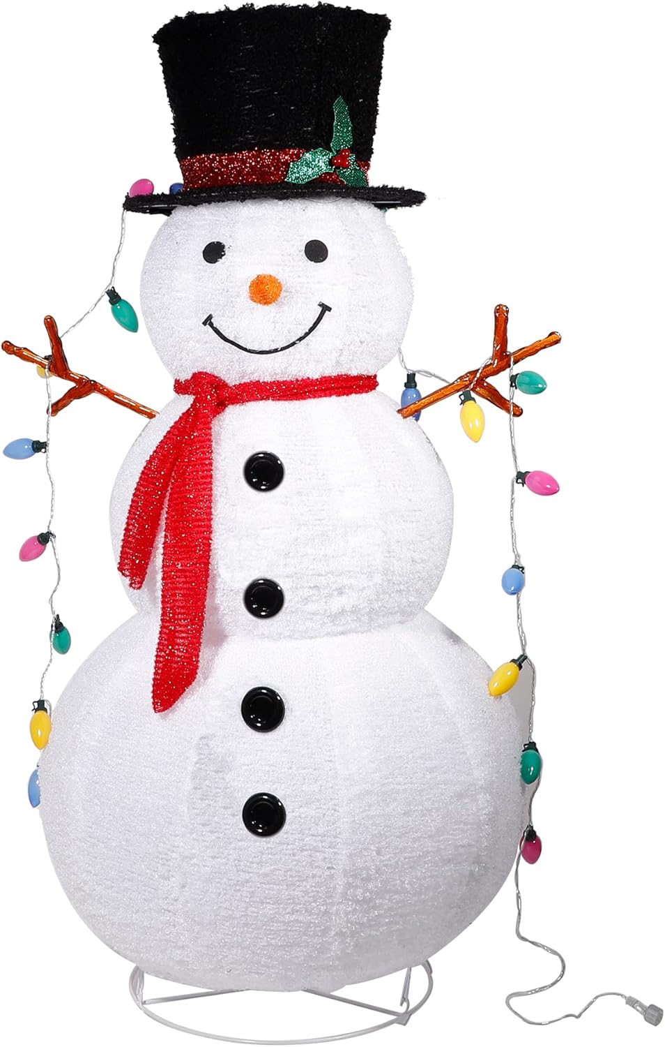Amazon.com: Naturvida Snowman Lighted Christmas Decoration Outdoor 4FT ...