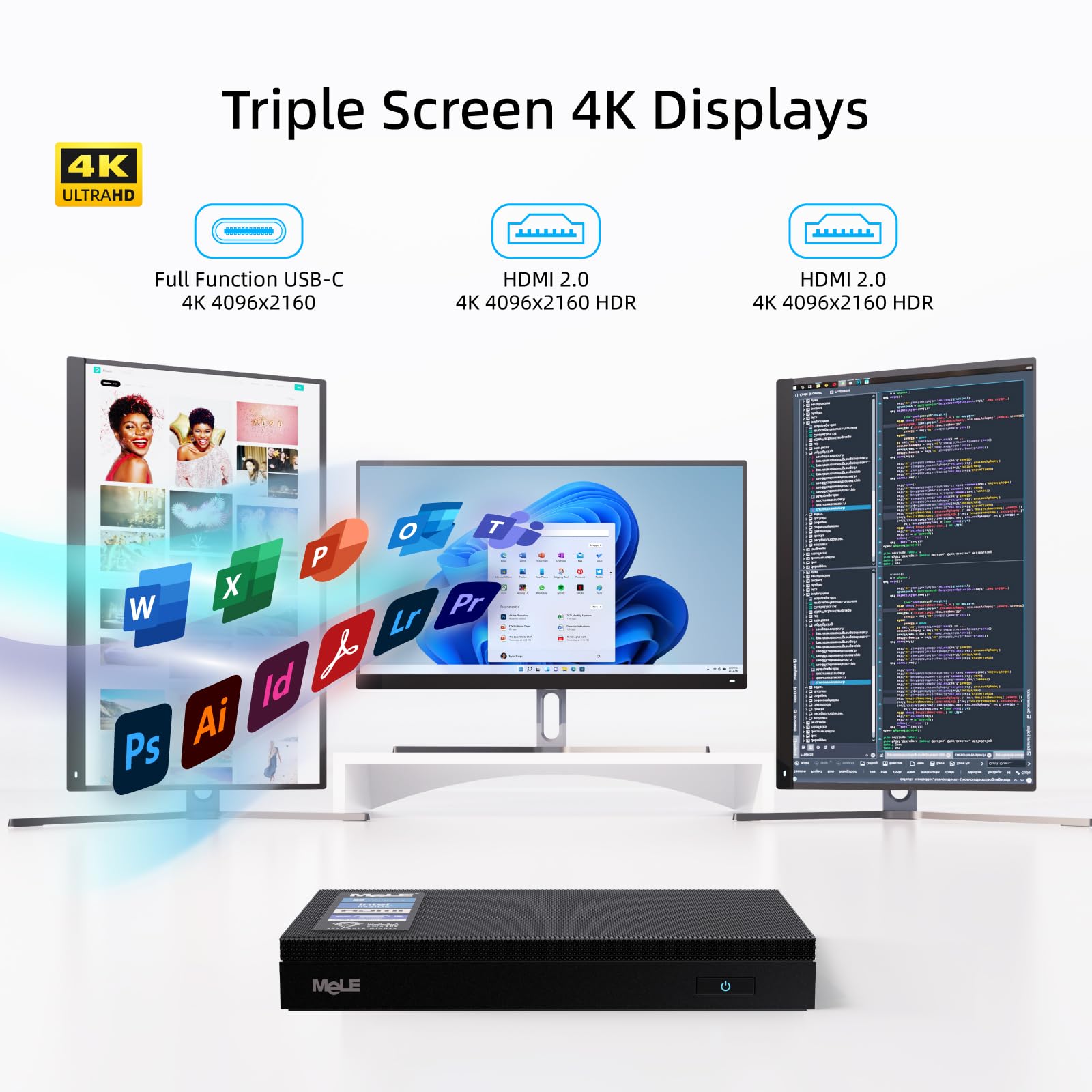 Snapklik.com : MeLE Quieter4C Fanless Mini PC Windows 11 Pro 16GB DDR4 ...