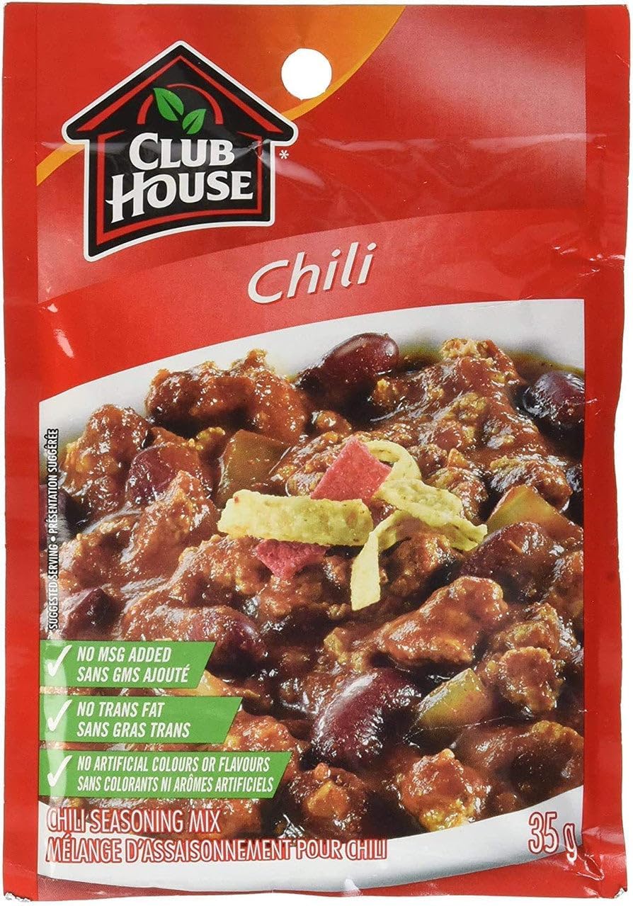 Club House, Dry Sauce/Seasoning/Marinade Mix, Chili, 35g, Case Pack 12 ...