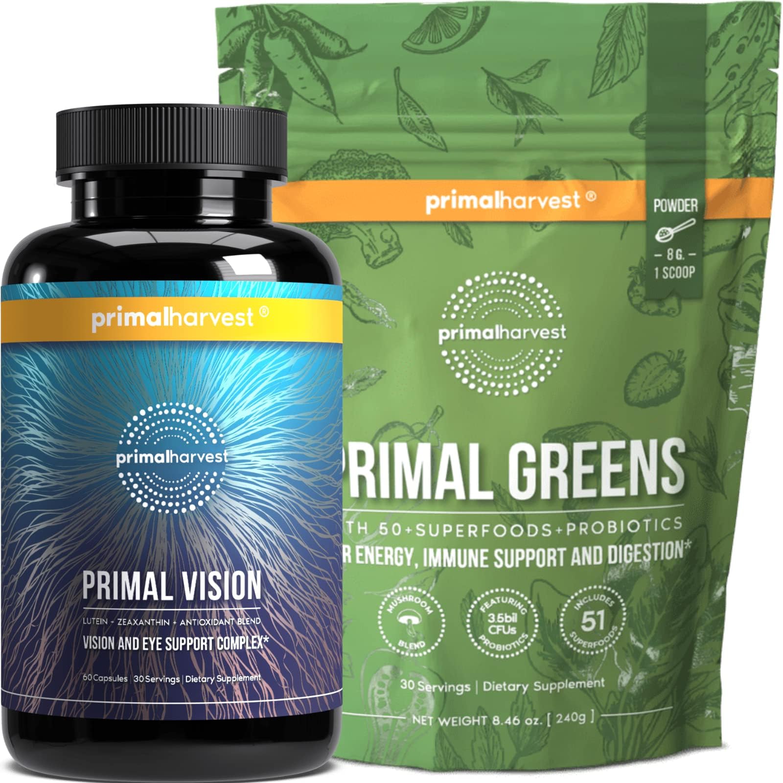 Amazon.com: Primal Harvest Greens Powder & Vision Supplements for Women ...