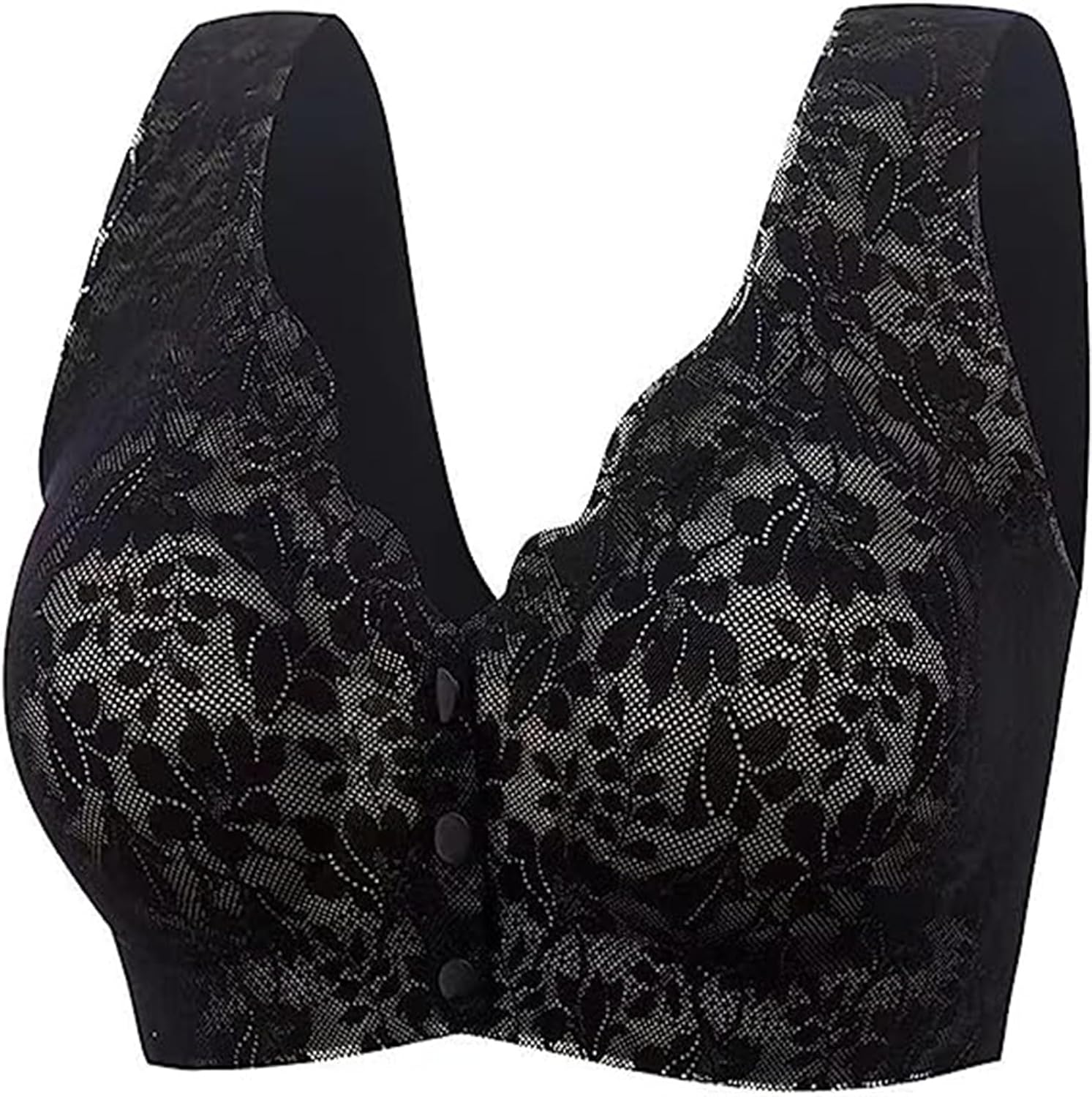 Lace Full Coverage Front Closure Bra,Comfort Wireless Front Close Bra ...