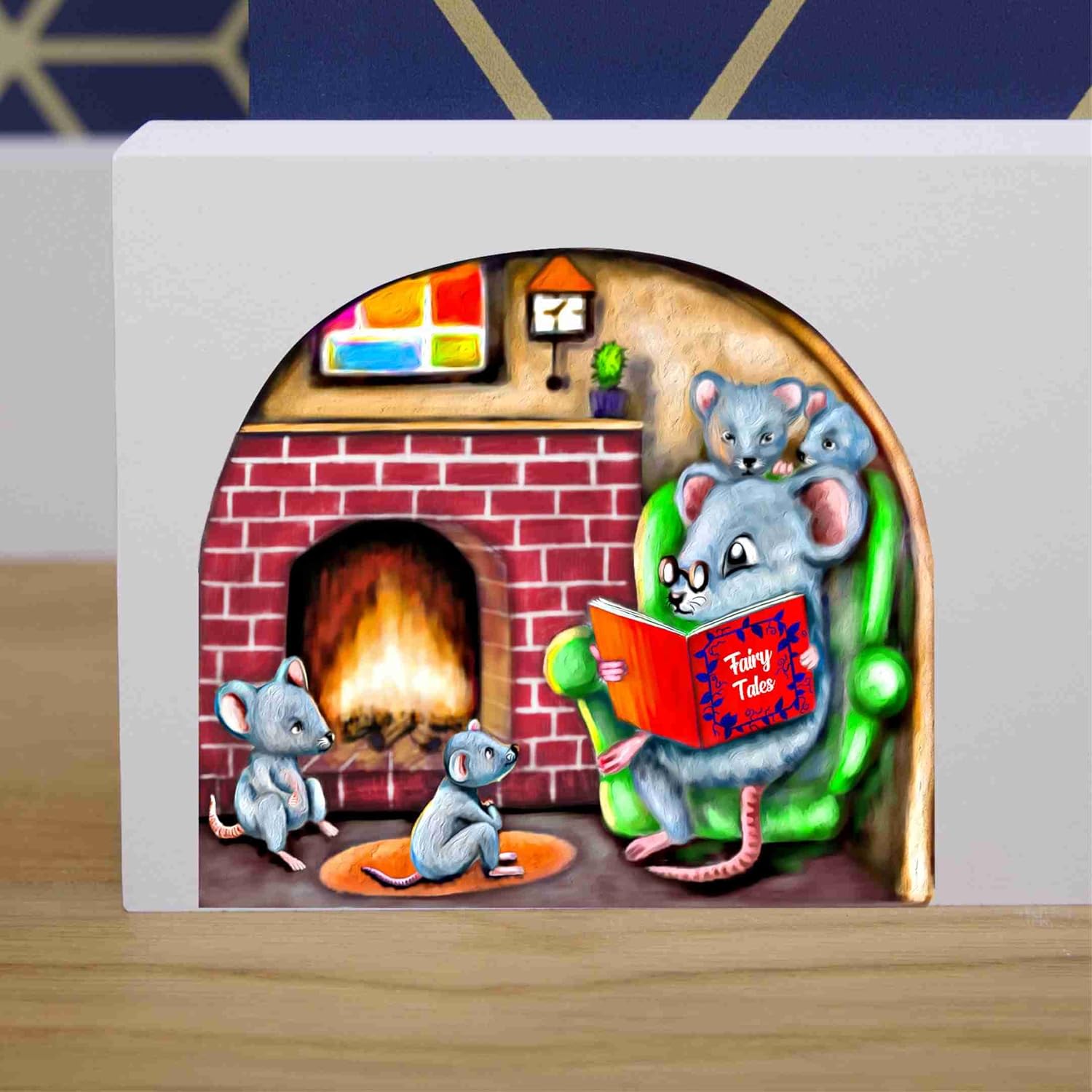 Amazon.com: Mouse Reading Book, Wall Decor Sticker Decal, Kids Room ...
