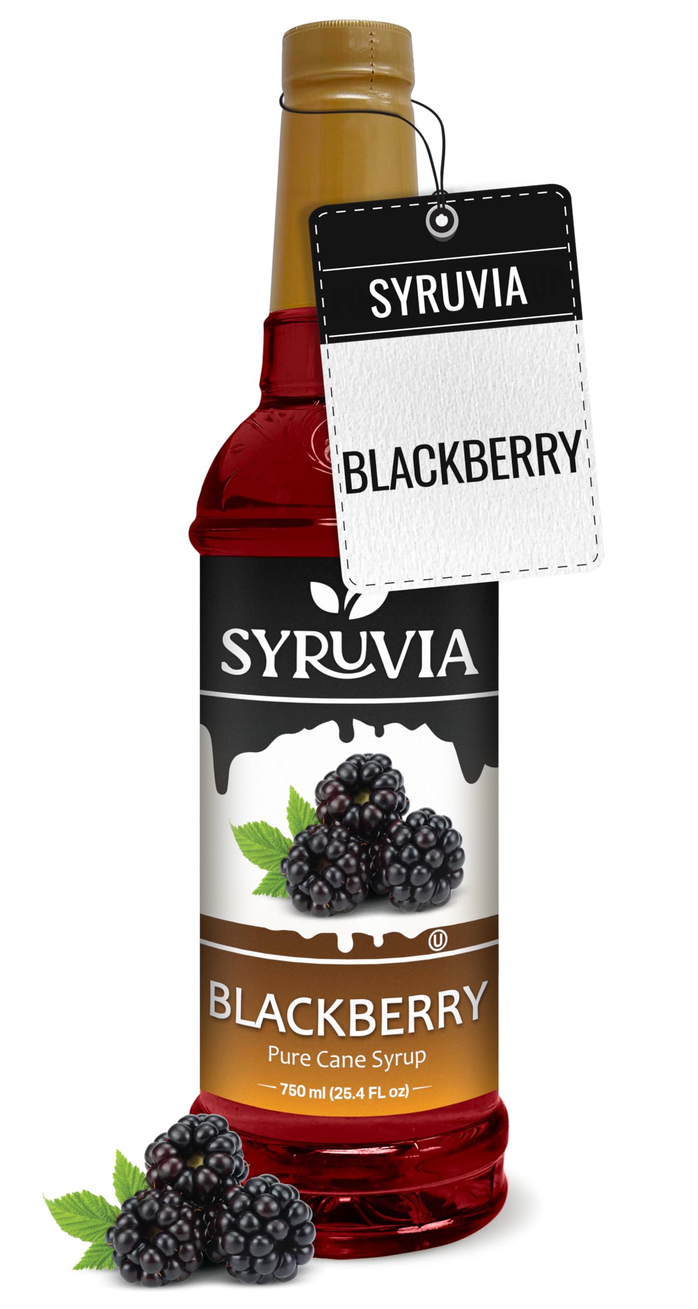 Syruvia Blackberry Syrup (25.4 fl oz) - Bursting with Bold Blackberry ...