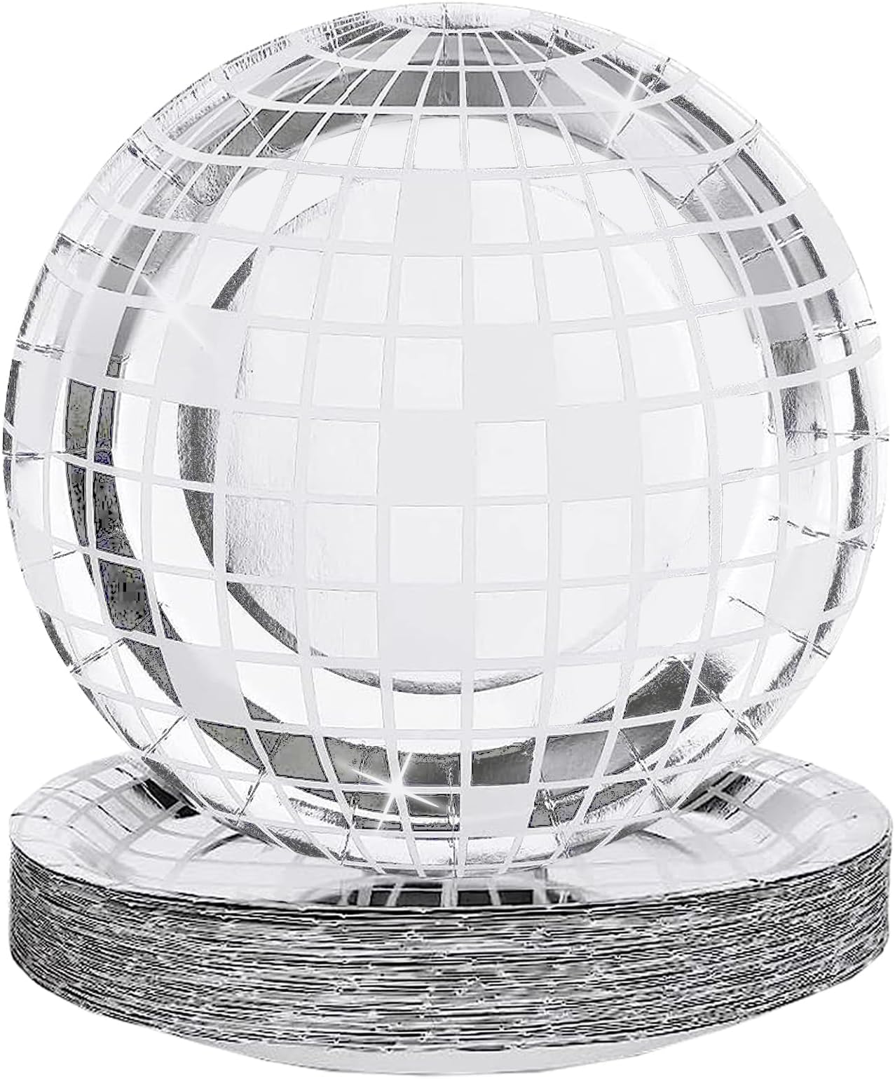 Amazon.com: Yymobt 50 Pcs Disco Paper Plates 7 Inch Disco Plates Disco ...