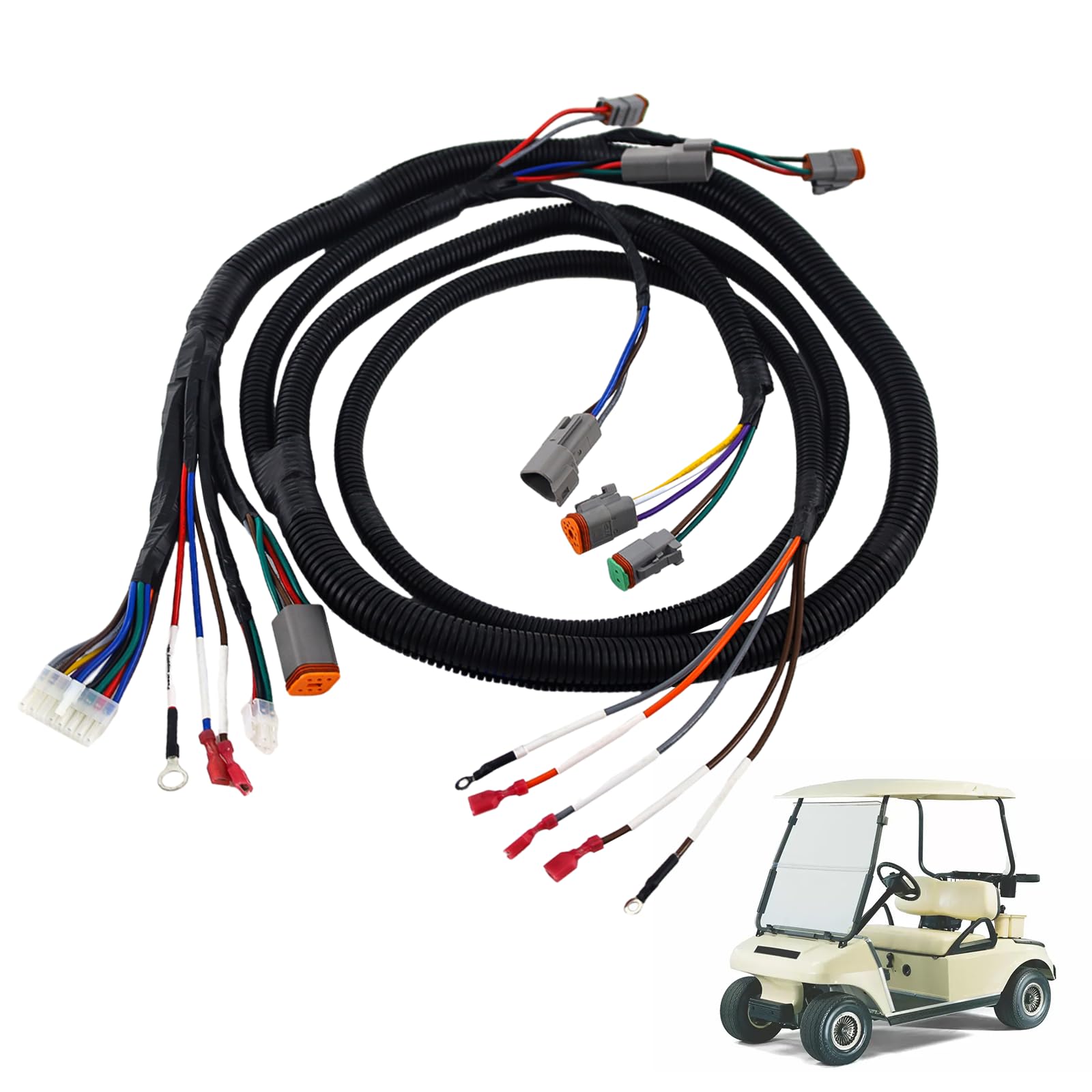 Snapklik.com : FIXHAWK Club Car DS Golf Cart Control Wiring Harness For Club Car DS-Black 48V ...