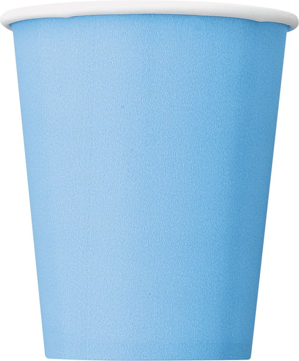 Amazon.com: Powder Blue Solid Paper Cups - 9oz (Pack of 8) - Exquisite ...