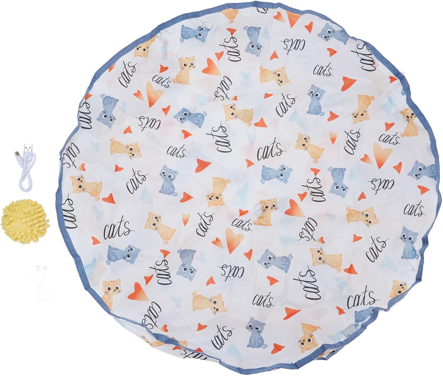 YIZISECCE Interactive Cat Play Mat, for Kitten Toy, 360 Degree Rotation ...