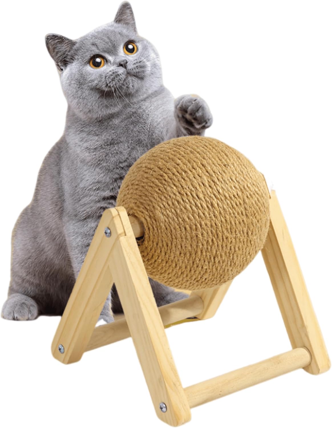 Amazon.com : WRErtt Interactive Cat Scratcher Ball Toy Durable Sisal ...