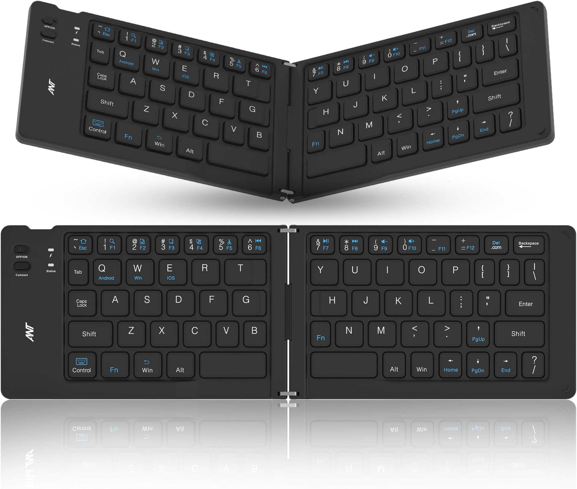 Amazon.in: Buy ANT WK150 Ergonomic Foldable Wireless Bluetooth Keyboard ...