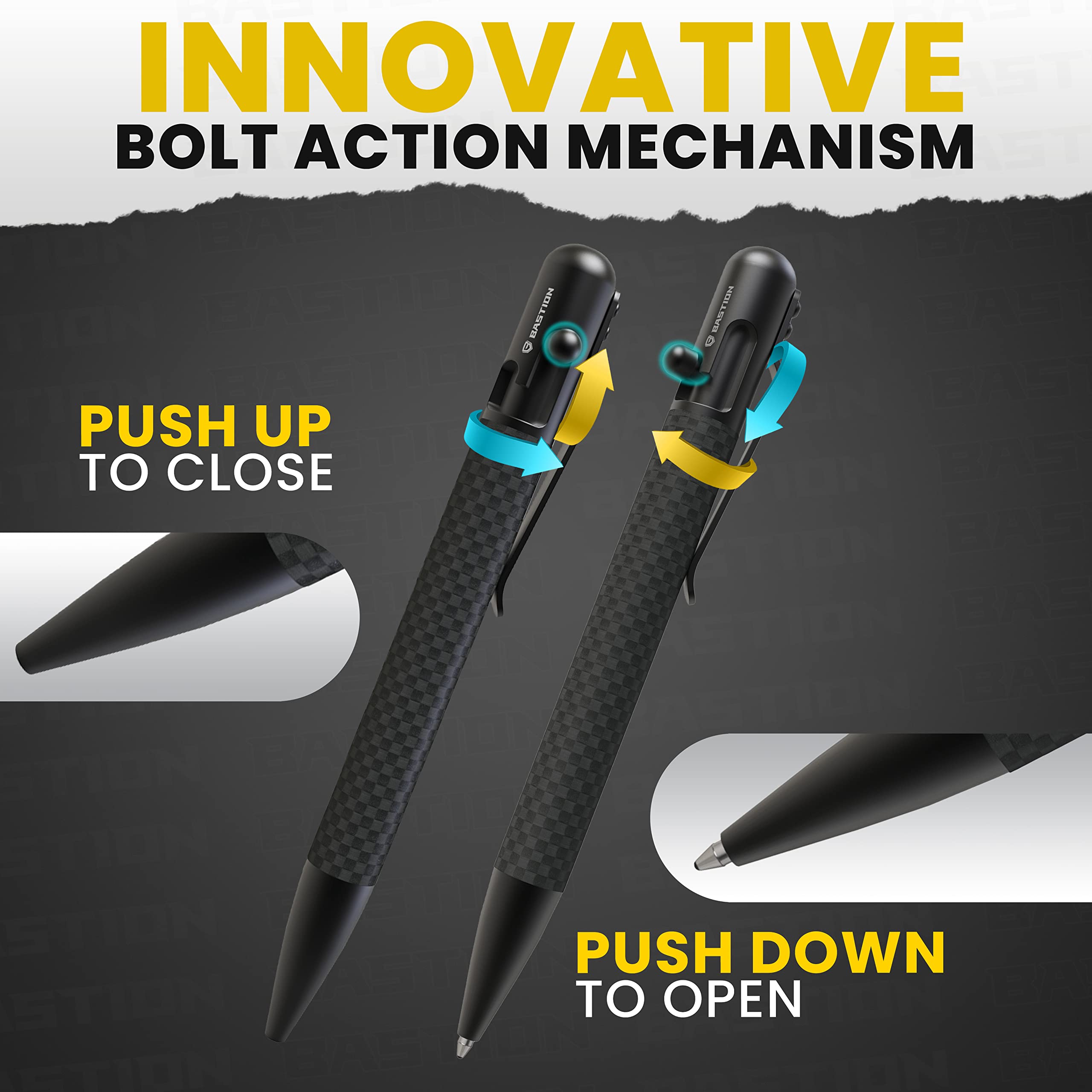Snapklik.com : BASTION Luxury Carbon Fiber Bolt Action Pen Durable ...