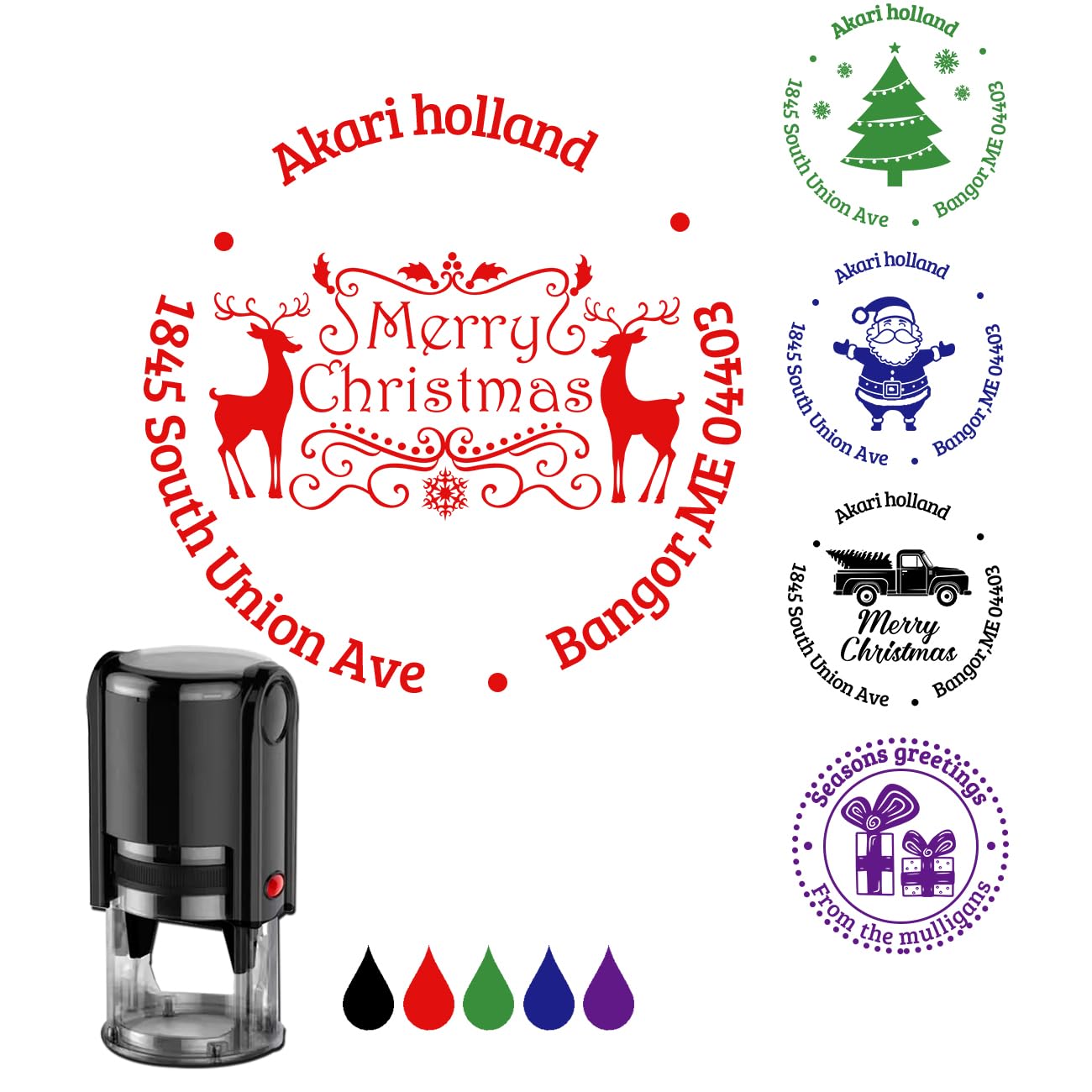 Amazon.com: Teryiaco Custom Holiday Christmas Custom Stamps ...