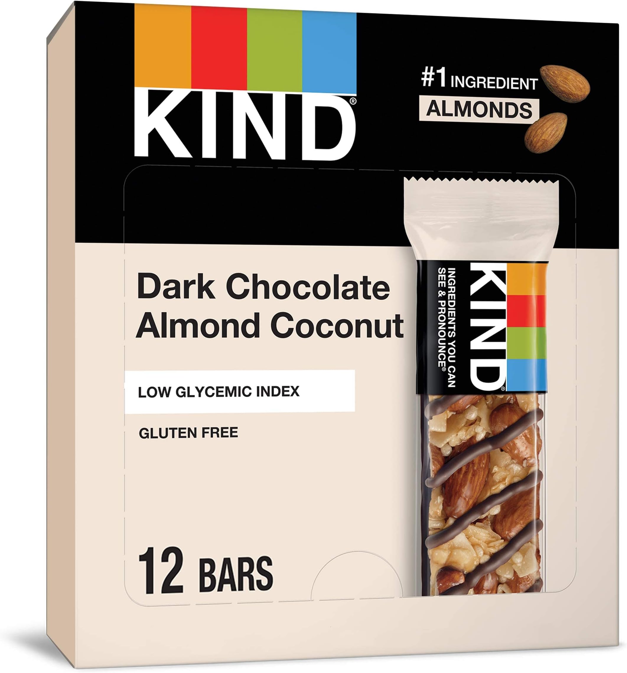 Amazon.com : KIND Bars, Dark Chocolate Almond & Coconut, Healthy Snacks ...