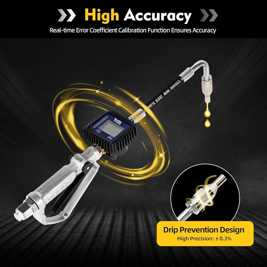 Oil Flow Meter Gun Digital Oil Control Nozzle With Meter - Precision ...