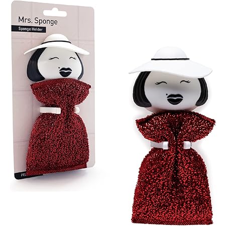 Amazon.com: Peleg Design Mrs. Sponge Kitchen Sponge Holder - Plastic ...