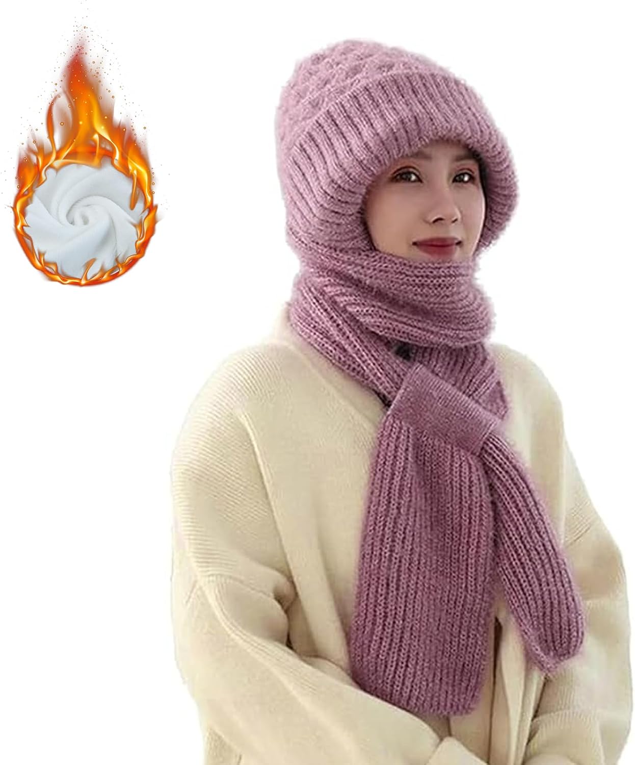 YIPBFUONE Integrated Ear Protection Windproof Cap Scarf,Winter Warm ...