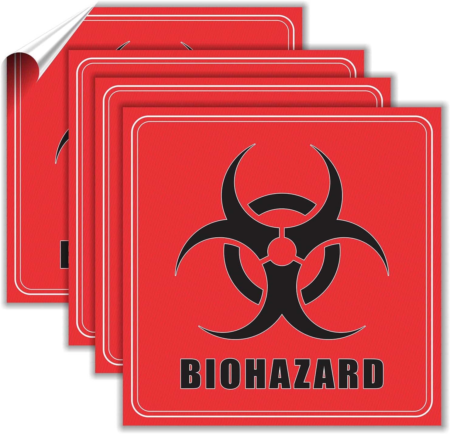 Amazon.com: Biohazard Stickers Signs - Hazardous Materials Warning ...