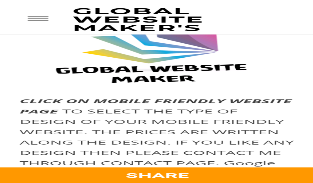 MAKE YOUR WEBSITE MOBILE FRIENDLY : GLOBAL WEBSITE MAKER - App on ...