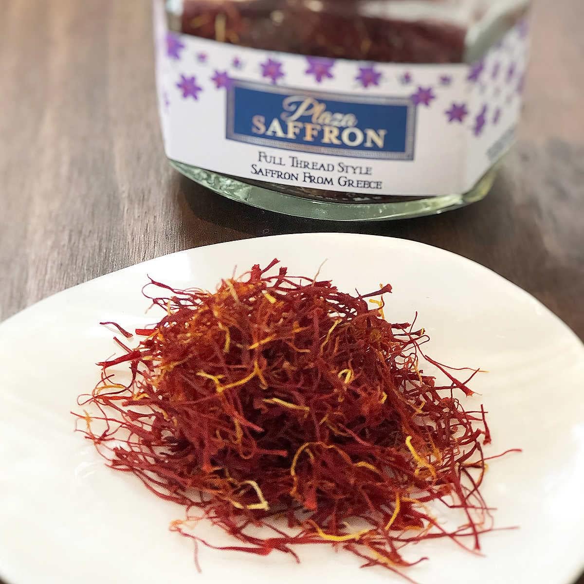 Amazon.com : Full Thread Greek Saffron, 14 Gram in a Jar : Grocery ...