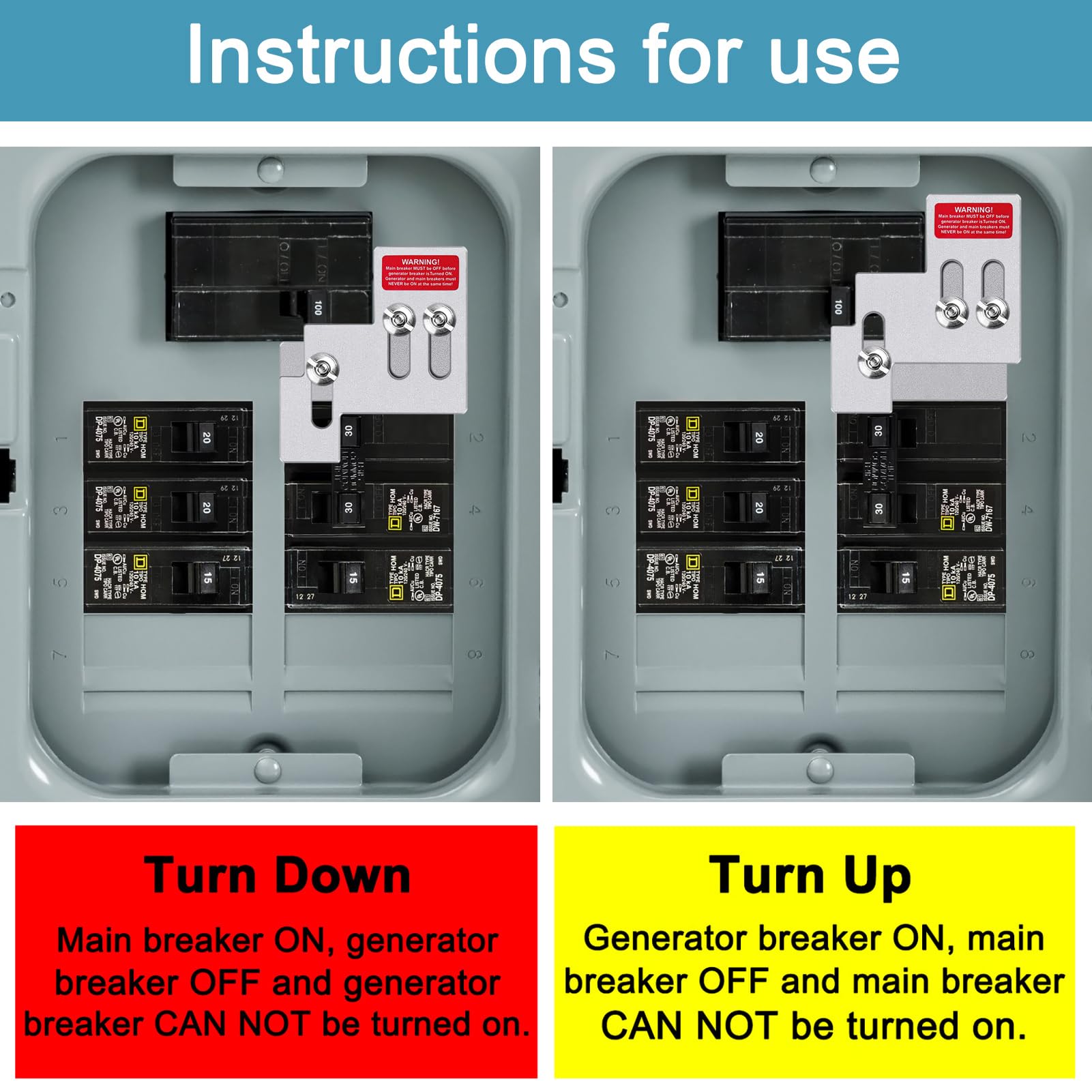 Snapklik.com : Generator Interlock Kit For Square D QO Or Homeline 100 ...