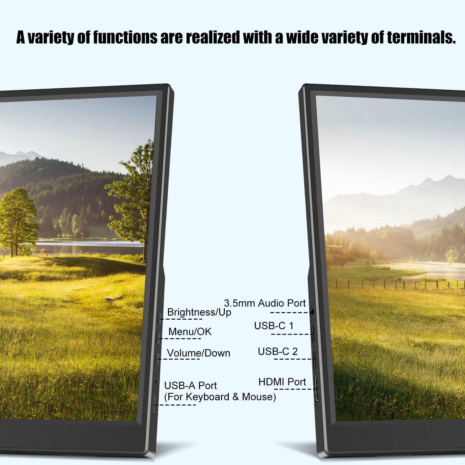 ZFTVNIE Monitor portátil, 14 pulgadas, 2K, Full HD, 2560 × 1600P ...