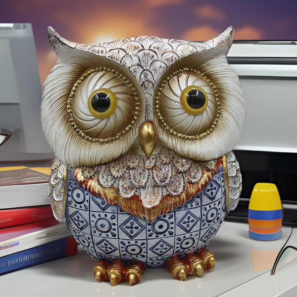 Amazon.com: Garwor Owl Figurines Home Décor Accents Owl Statue for Home ...