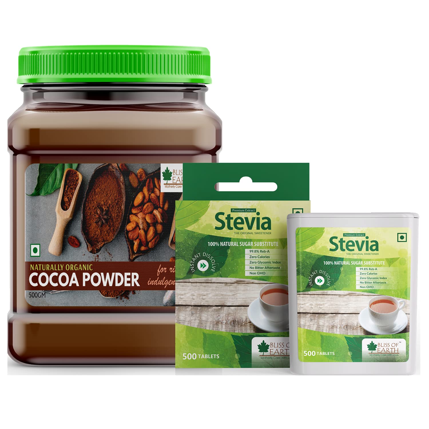 Buy BLISS OF EARTHCombo of Naturally Dark Cocoa Powder (500gm) for ...
