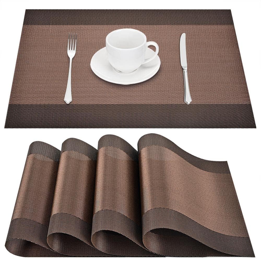 Amazon.com: GIVERARE Placemats Set of 4, Heat-Resistant Woven Vinyl ...
