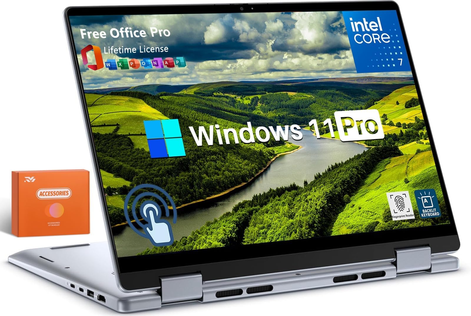 Amazon.com: Dell Inspiron 14 2-in-1 Touchscreen Laptop, with Office Pro ...