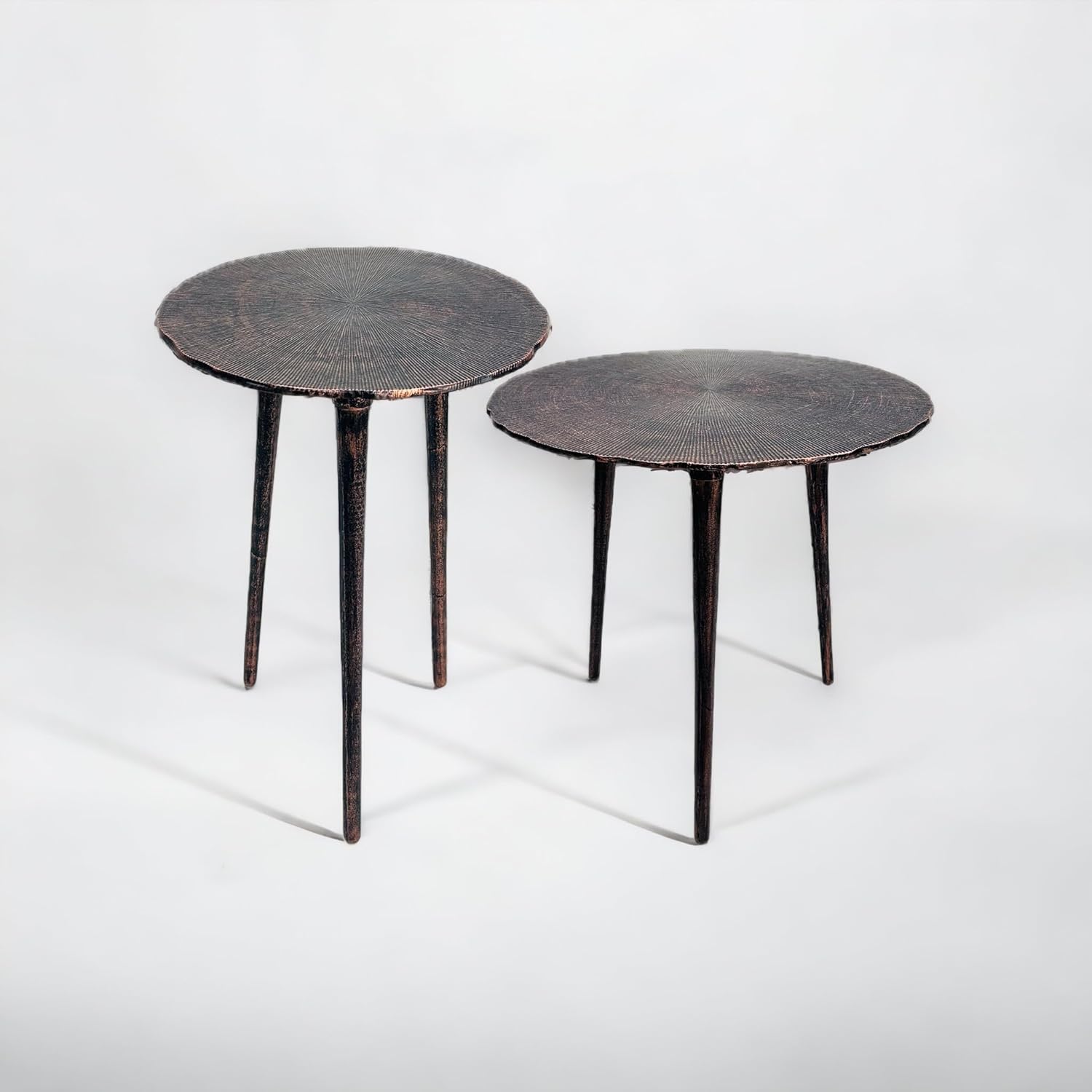 AMC DECORATIVES Beautiful Aluminium Side Tables Set of 2 | Center Table ...