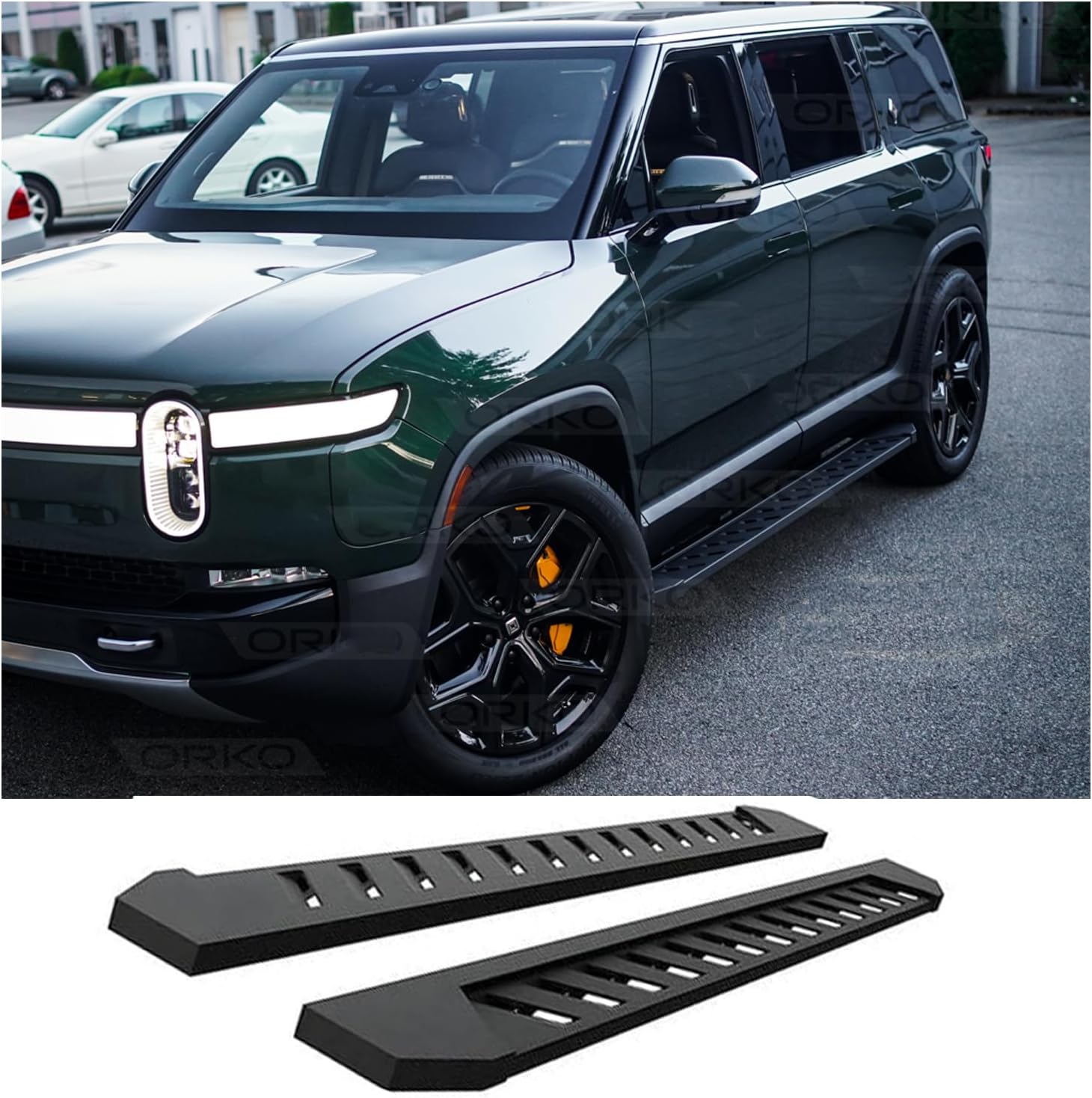 Amazon.com: FENQING-Y Running Boards All Steel Fits for Rivian R1S 2022 ...