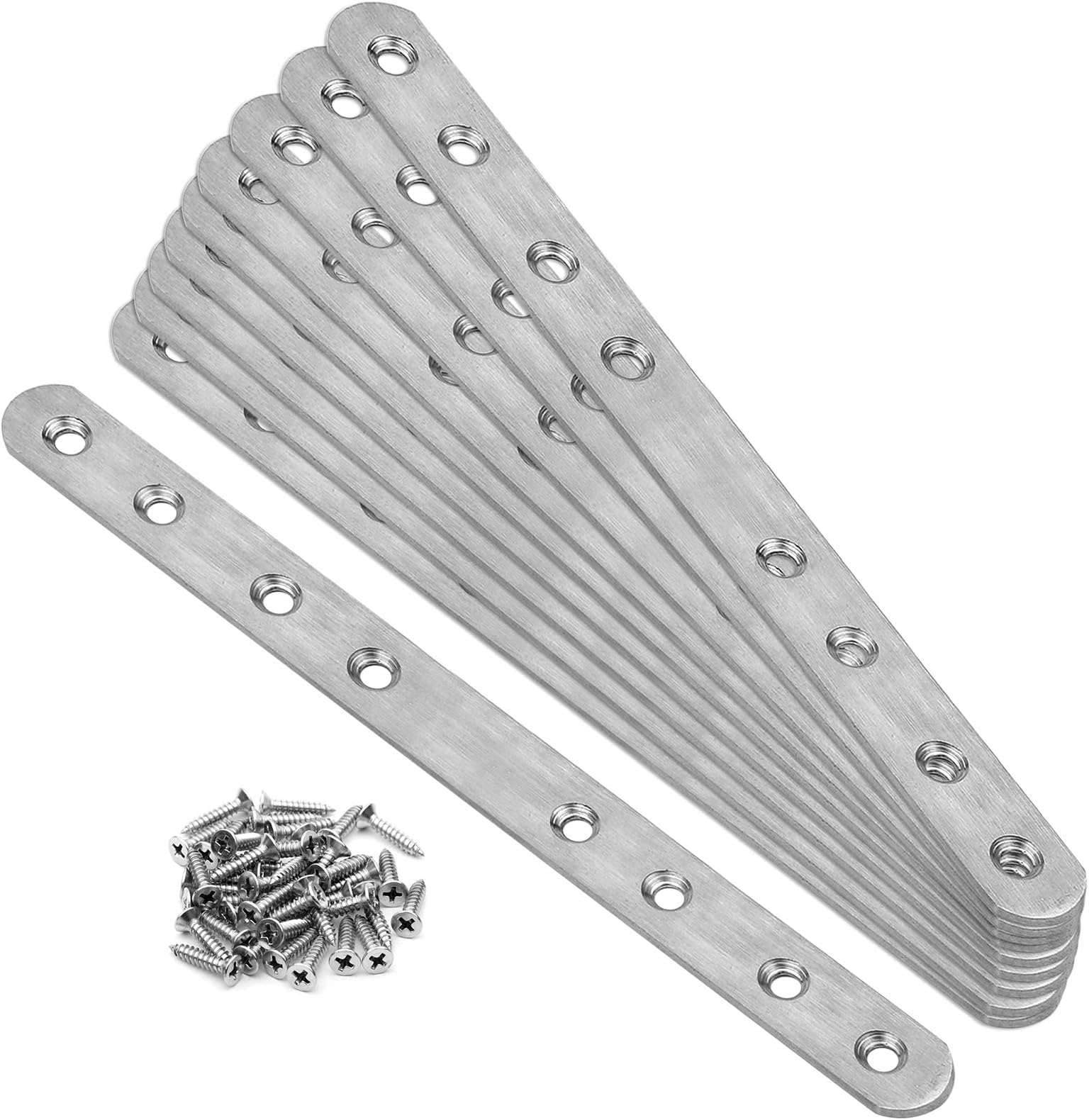 Amazon.com: 4 Pieces Stainless Steel Straight Brace (6.1 x 0.7 inch，156 ...