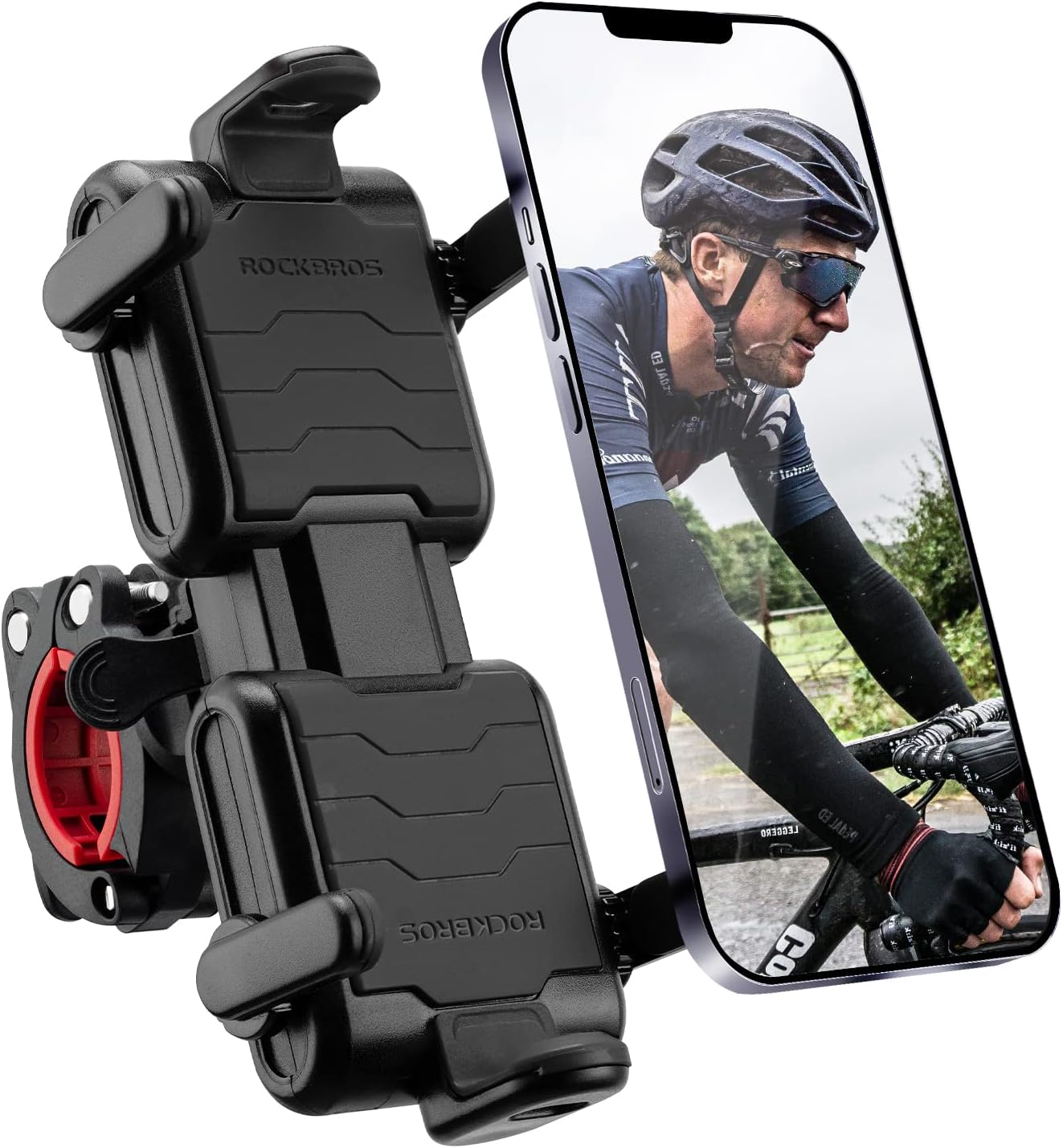 Amazon.com: ROCKBROS Motorcycle Phone Mount Bike Phone Holder ...